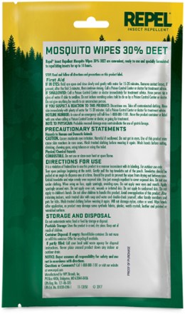 Repel Sportsmen Insect Repellent Wipes - 30 Percent DEET - Package of ...