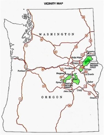 Wenaha-Tucannon Wilderness Map - Umatilla National Forest | REI Co-op