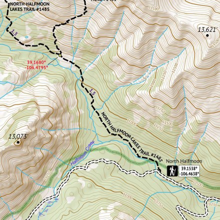 Outdoor Trail Maps Colorado 14ers Series Map - Mount Massive, Mount of ...