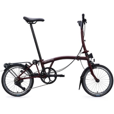 Brompton C Line 4-Speed Mid Handlebar Bike with Rack Red - In The Know ...