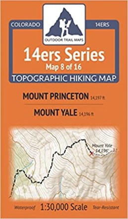 Outdoor Trail Maps Colorado 14ers Series Map - Mount Princeton, Mount ...