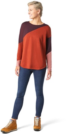 Smartwool Shadow Pine Colorblock Sweater - Women's | REI Co-op
