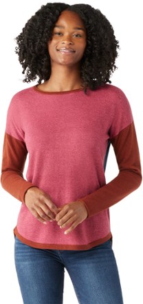 Smartwool Shadow Pine Colorblock Crew Sweater - Women's | REI Co-op