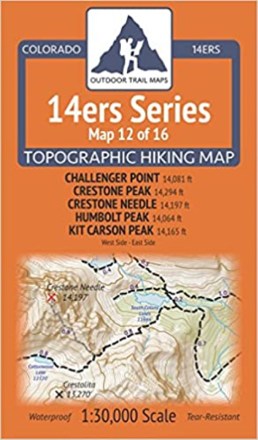 Outdoor Trail Maps Colorado 14ers Series Map - Challenger Point ...