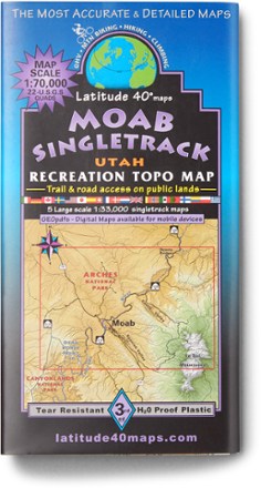 Latitude 40 Maps Moab Singletrack Recreation Topo Map - 3rd Edition ...