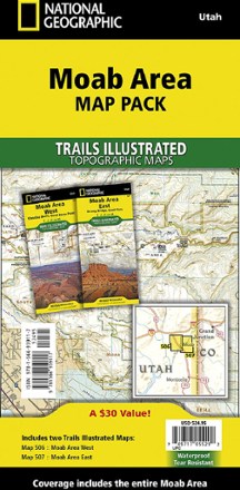 National Geographic Moab Area East - Dewey Bridge, Sand Flats Map | REI ...
