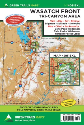 Green Trails Map 4091SXL - Wasatch Front | REI Co-op