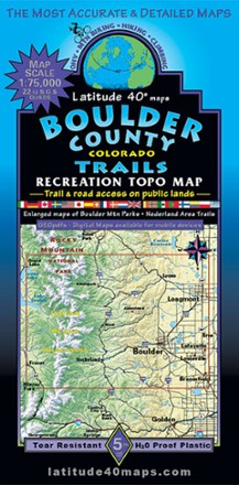 Latitude 40 Maps Boulder County Trails Recreation Topo Map - 5th ...