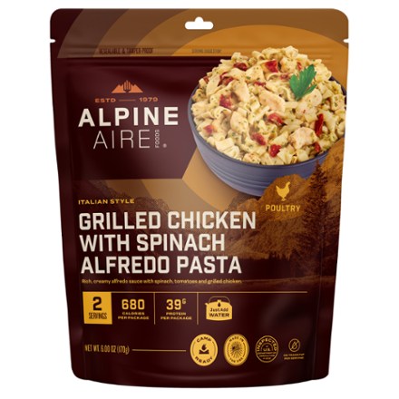 AlpineAire Foods Grilled Chicken with Spinach Alfredo Pasta - 2 ...