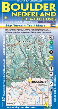 Sky Terrain Trail Maps Boulder, Nederland and Flatirons Trail Map - 4th ...