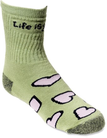 Life is good Heart Crew Socks - Kids' | REI Co-op