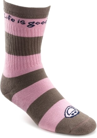 Life is good Striped Cotton Crew Socks | REI Co-op